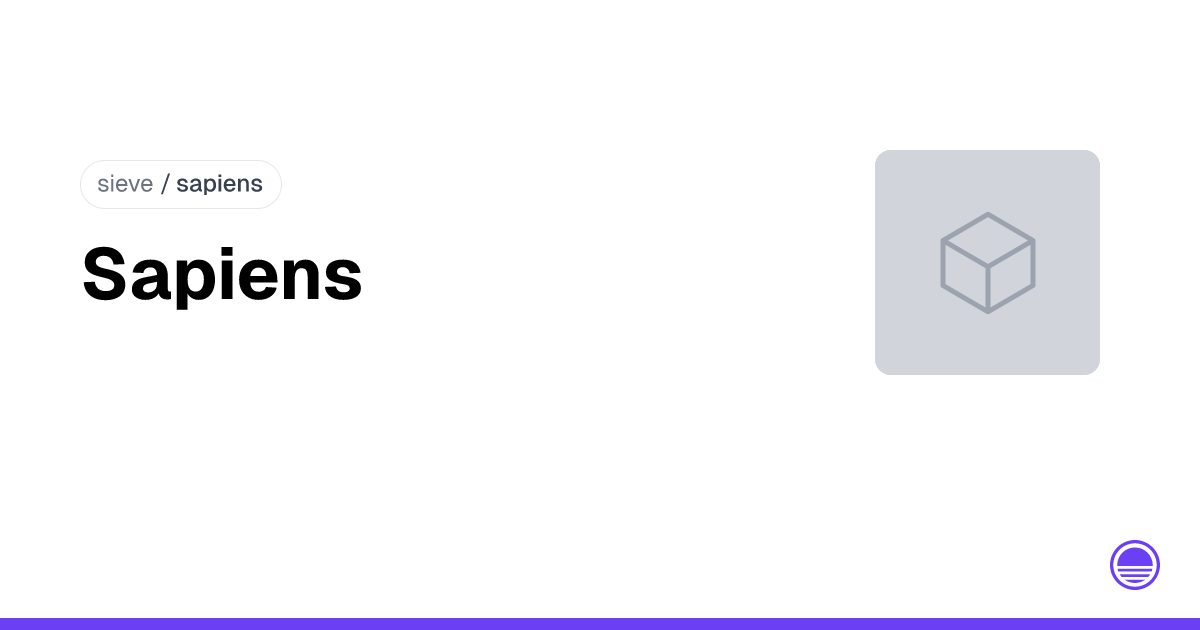 Sapiens by Sieve — Run with an API — Sieve